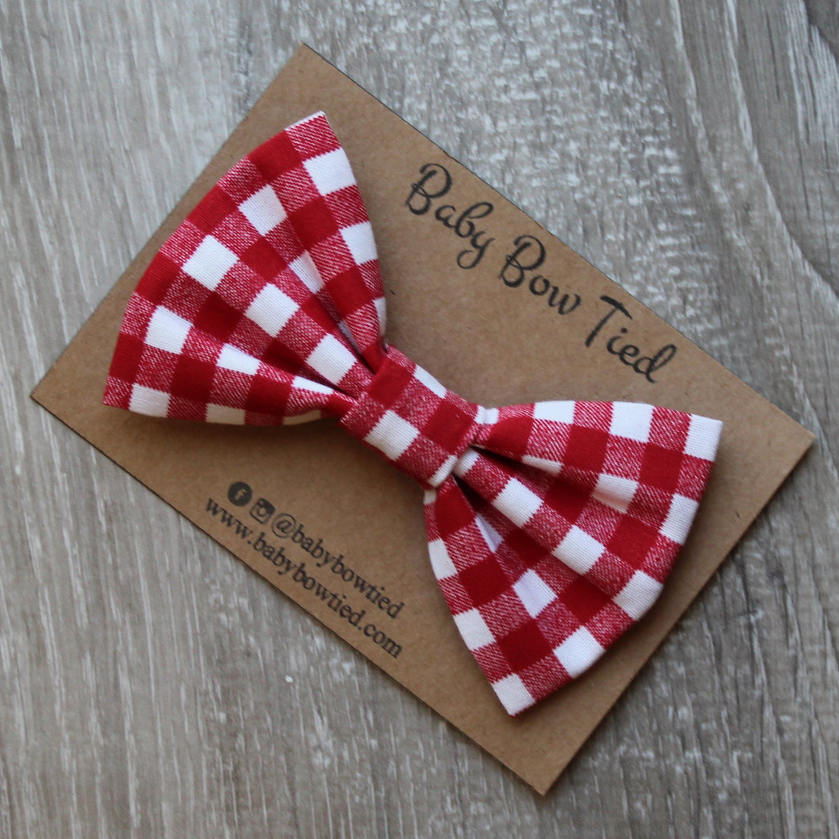 Red Checkered Bow Tie – Baby Bow Tied