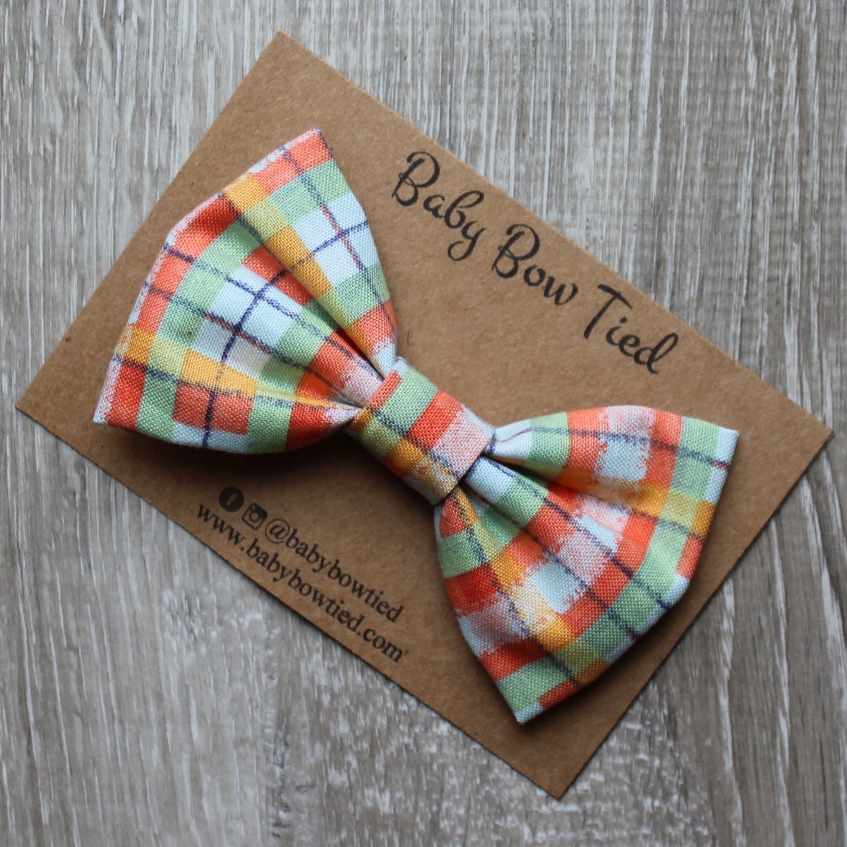 Spring Plaid Bow Tie – Baby Bow Tied